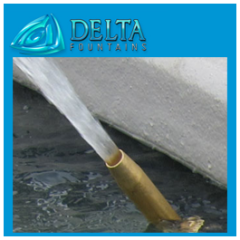Bronze Clear Stream Smooth Bore Nozzle - Spray Rings - Delta Fountains