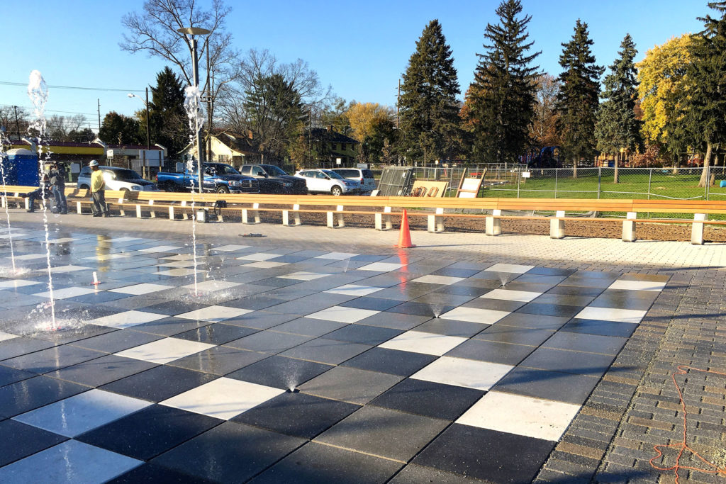 Tarkington Park - Interactive & Mist Fountain - Delta Fountains