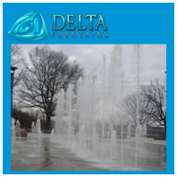 Fiberglass Trough for Interactive Fountains - Delta Fountains