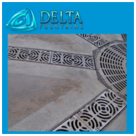 Fiberglass Trough for Interactive Fountains - Delta Fountains