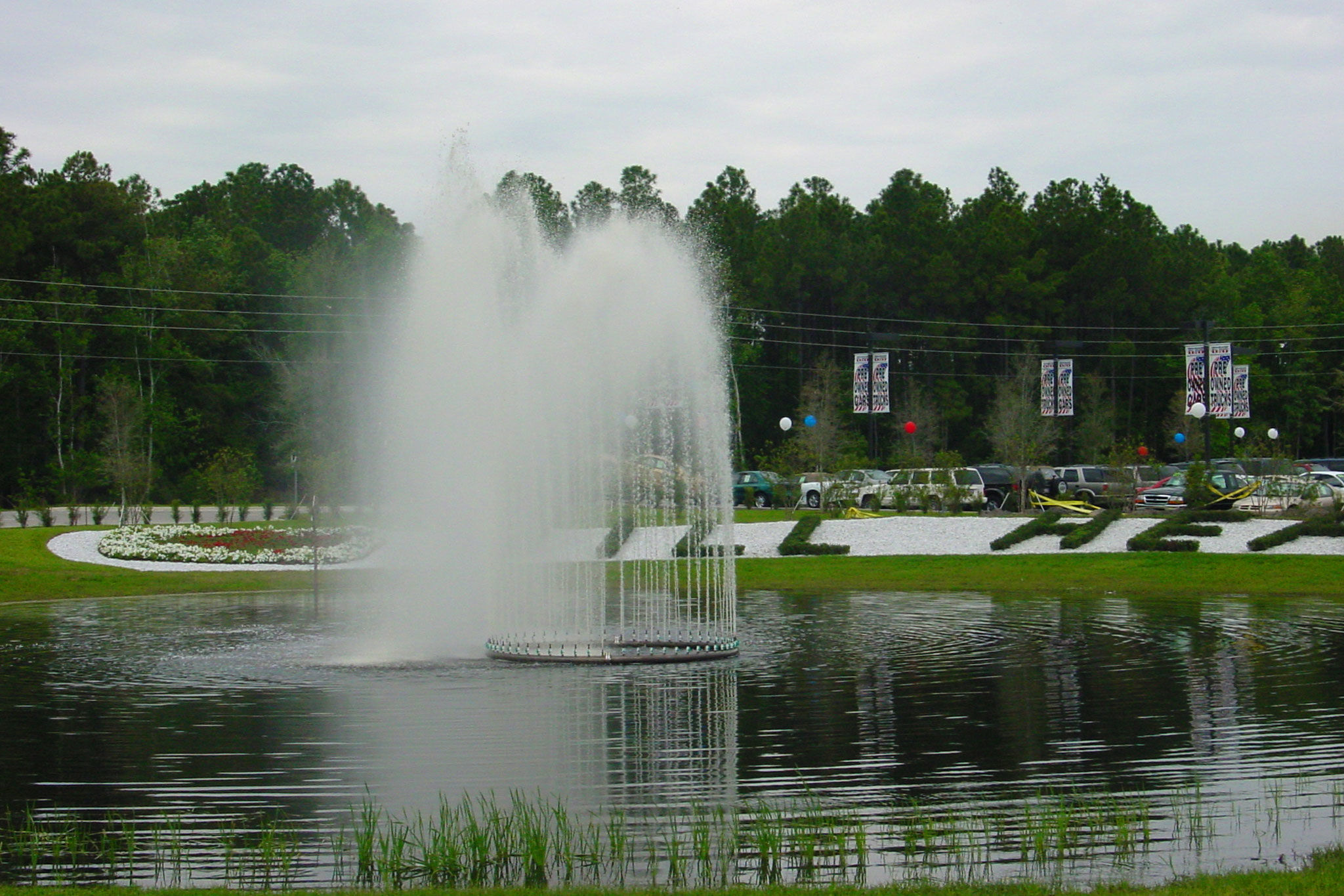 Floating Fountain At Commercial Property - Delta Fountains