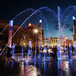Main Street Square - Interactive Fountain & Waterfall - Delta Fountains
