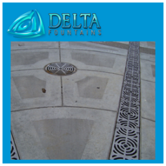 Fiberglass Trough for Interactive Fountains - Delta Fountains